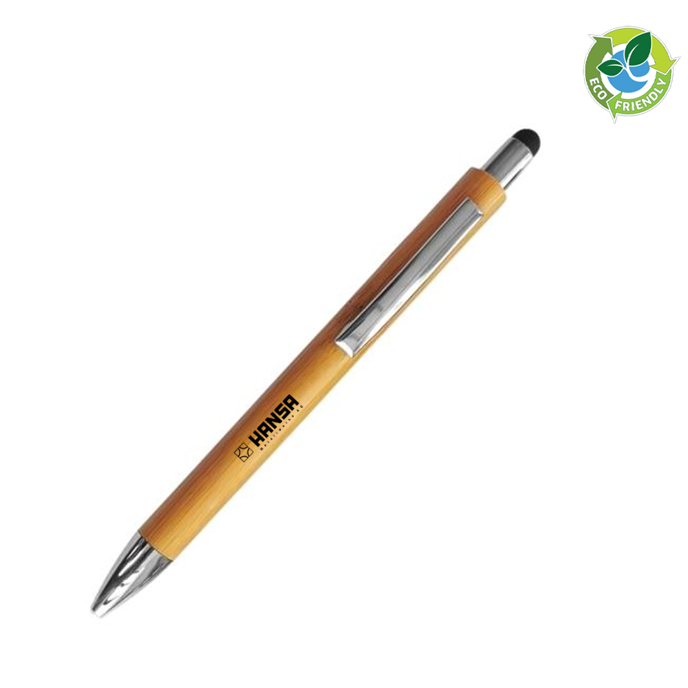 Bamboo Pen with Stylus - Stationery and Supplies - Corporate Gift Items | JucyGifts