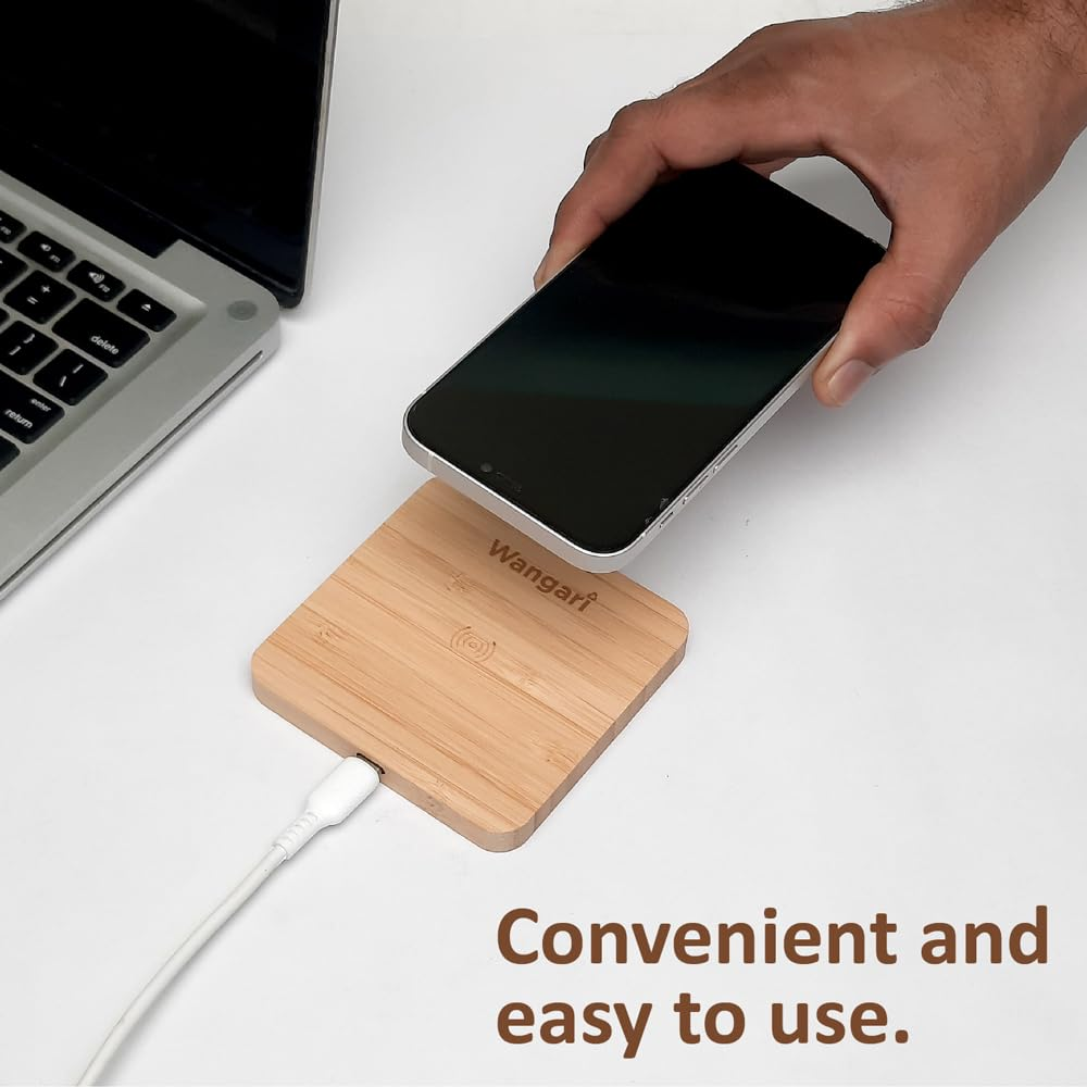 Pine 15 W Bamboo Wireless Charger with USB Hub - Tech Accessories ...
