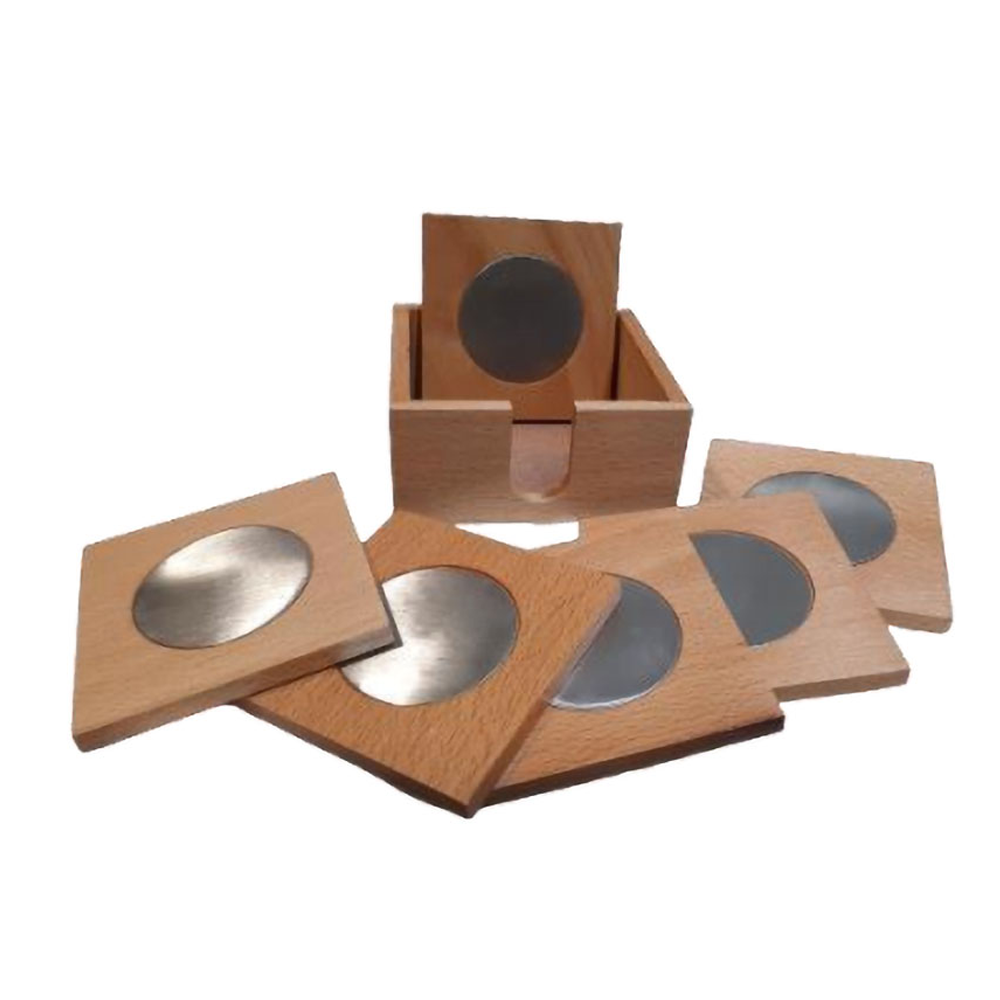 Wooden Tea Coasters With 6 Steel Plate - Home & Kitchen - For Corporate ...