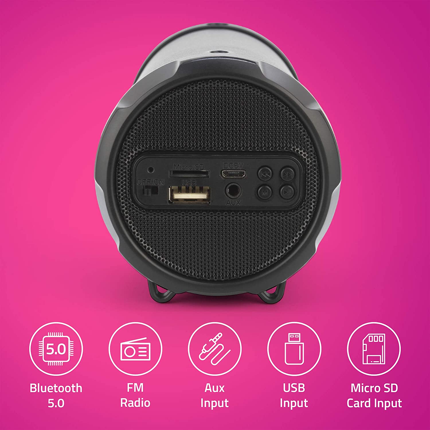 Artis - Barrel Bluetooth Speaker With Mic